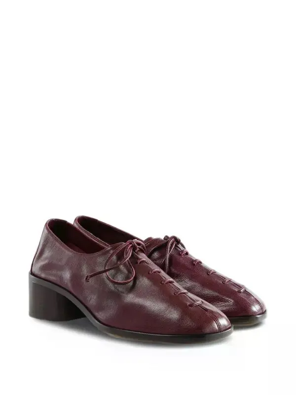 Hereu Lace-up Block-heel Pumps - Red