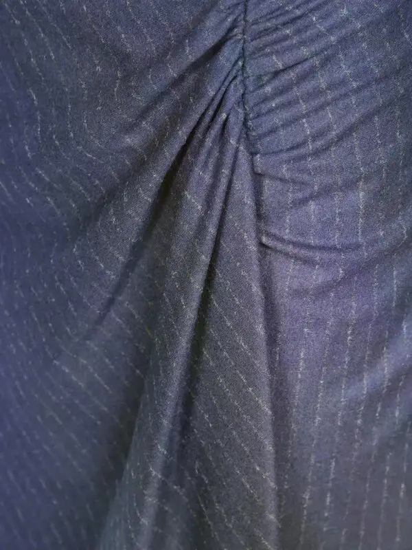 Pinko Pinstriped Draped Midi Skirt