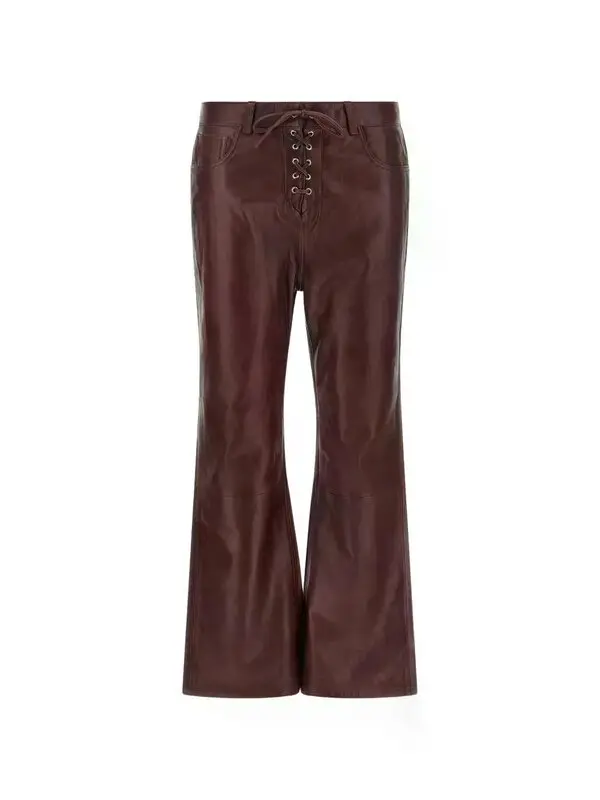 ROTATE BY BIRGER CHRISTENSEN Lace-up Flared Trousers - Red