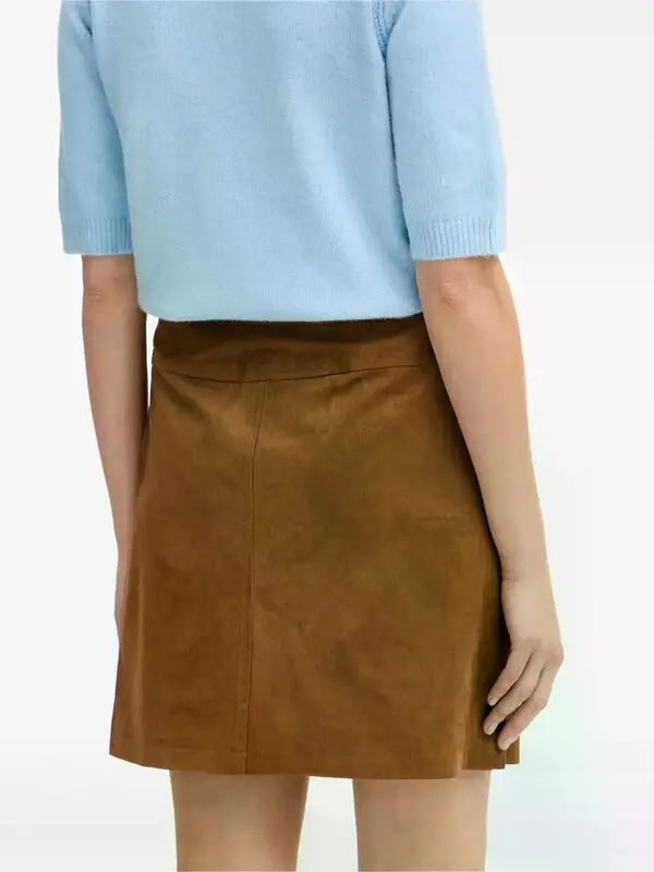 MORGAN Stud-embellished Zip-up Mini Skirt