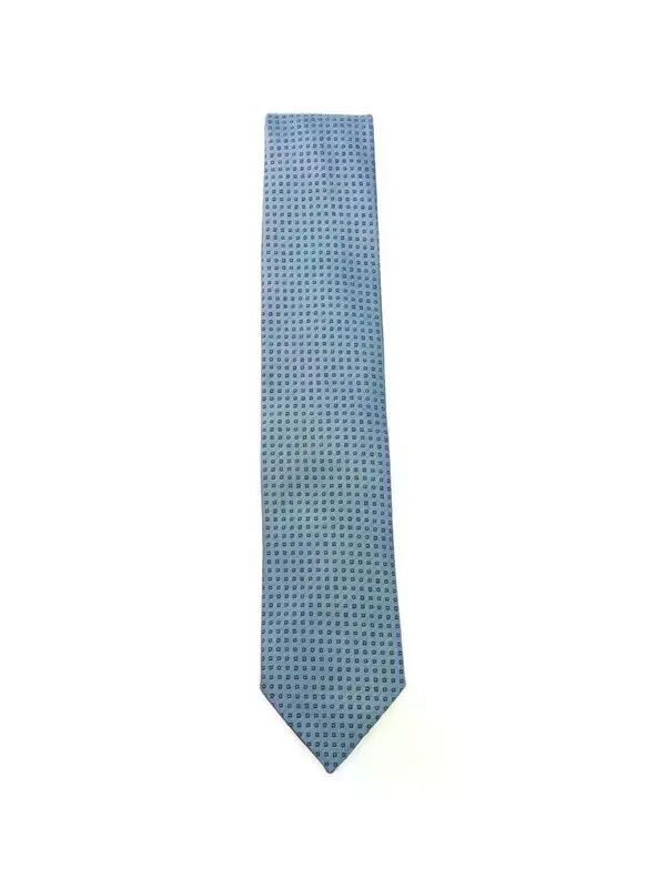 Zegna Geometric-print Tie - Blue