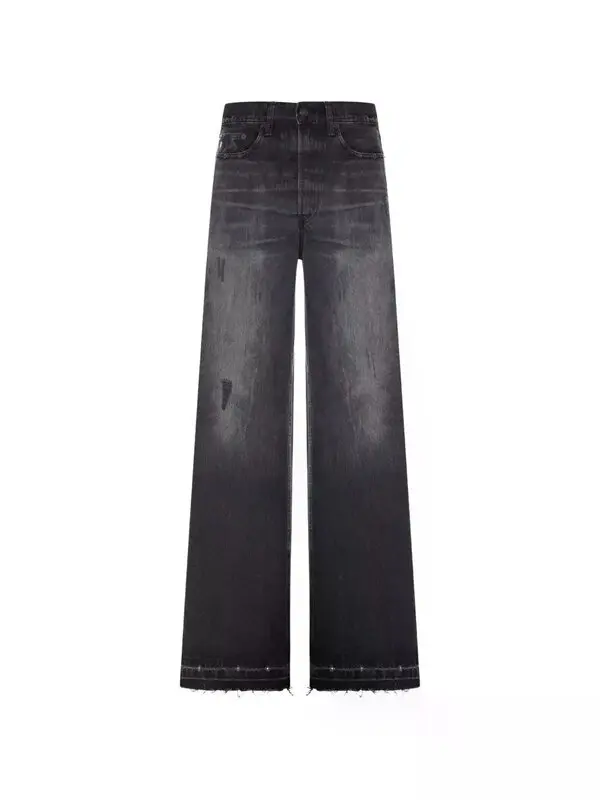 LOIS Faded Distressed Jeans - Black