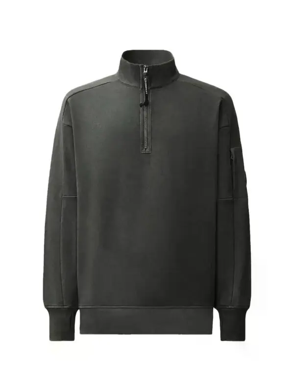 C.P. COMPANY Diagonal Raised Fleece Lens Half Zip Sweatshirt