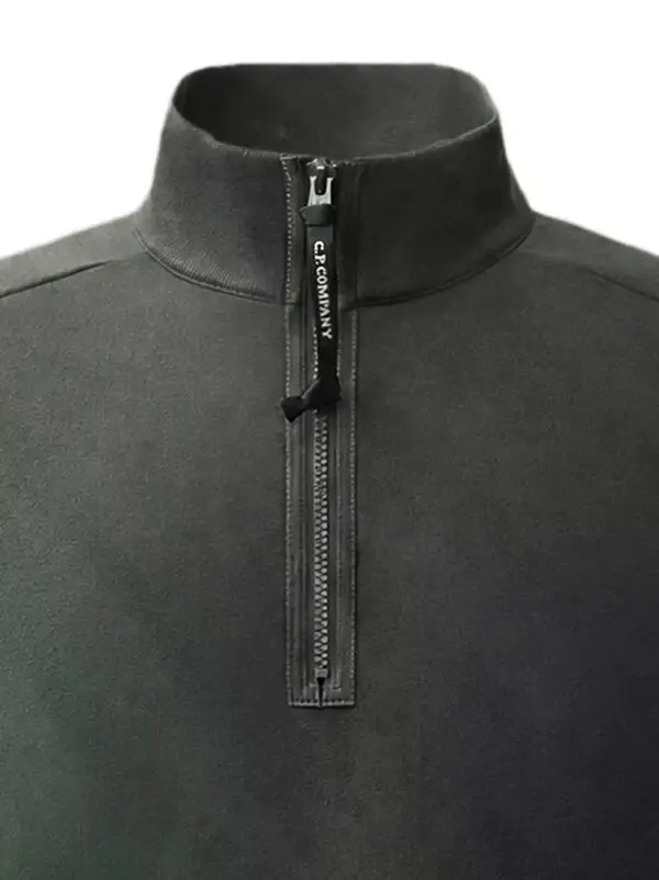 C.P. COMPANY Diagonal Raised Fleece Lens Half Zip Sweatshirt