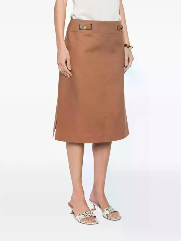 Fendi Buckle-detail Midi Skirt