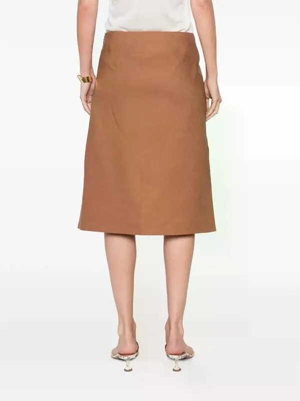 Fendi Buckle-detail Midi Skirt