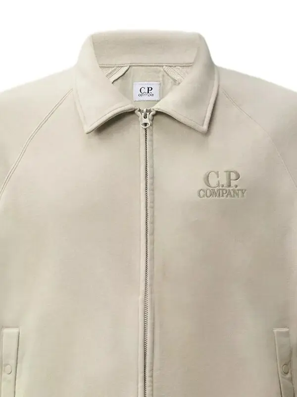 C.P. COMPANY Logo-embroidered Zip-up Cardigan