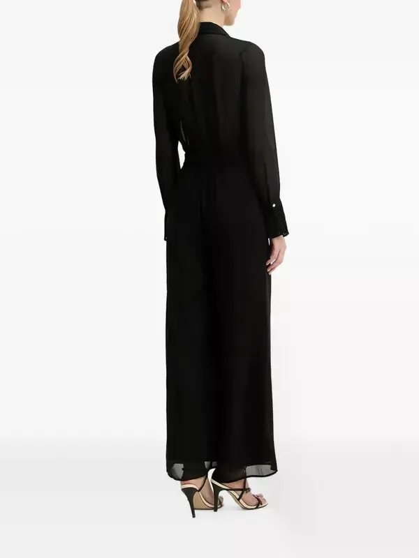 MORGAN Pleated-trim Wide-leg Jumpsuit