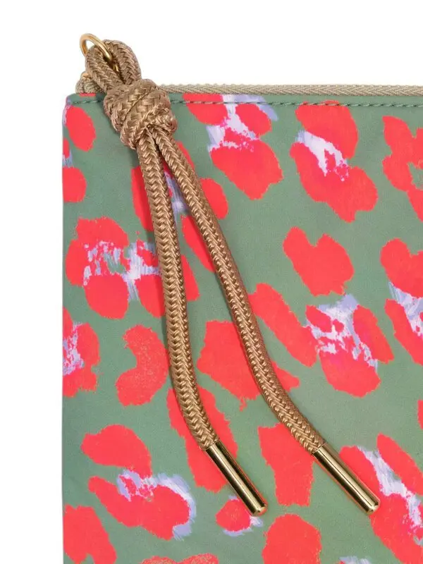 Bimba Y Lola Aquamarine Leopard Nylon Make-up Case