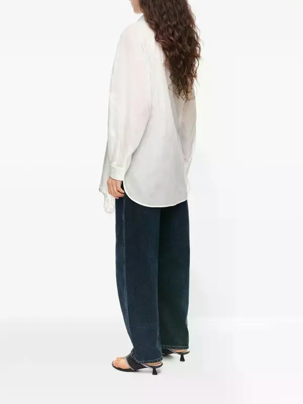 Bimba Y Lola Ivory Oversize Lace T-shirt