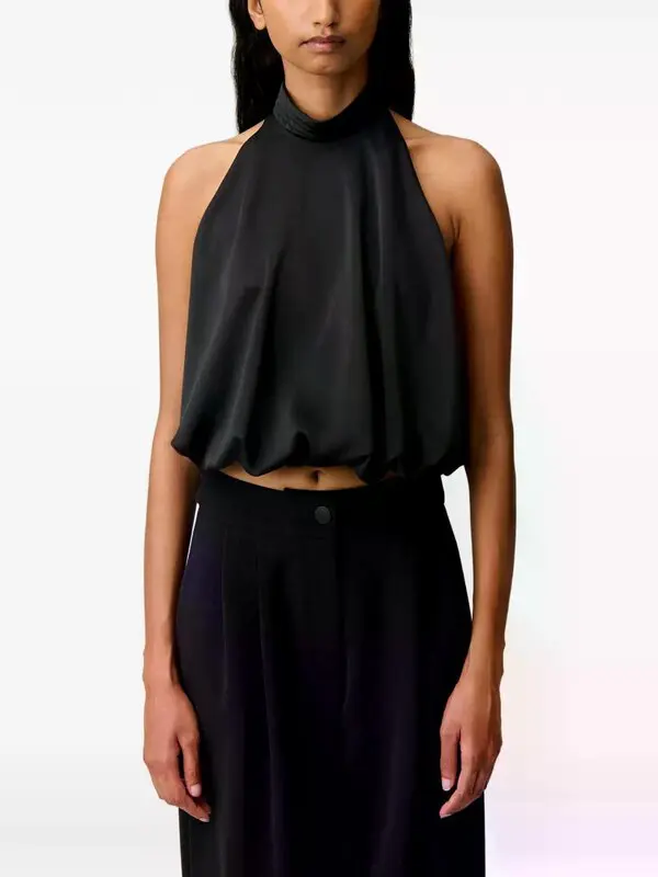 Claudie Pierlot Halterneck Bubble-hem Top