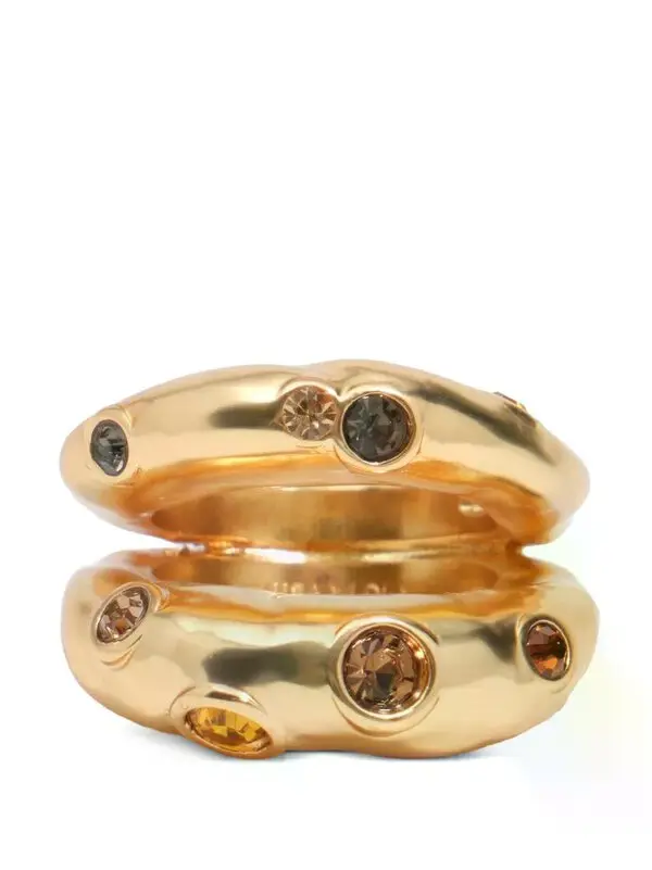 Bimba Y Lola Topaz Crystals Textured Ring