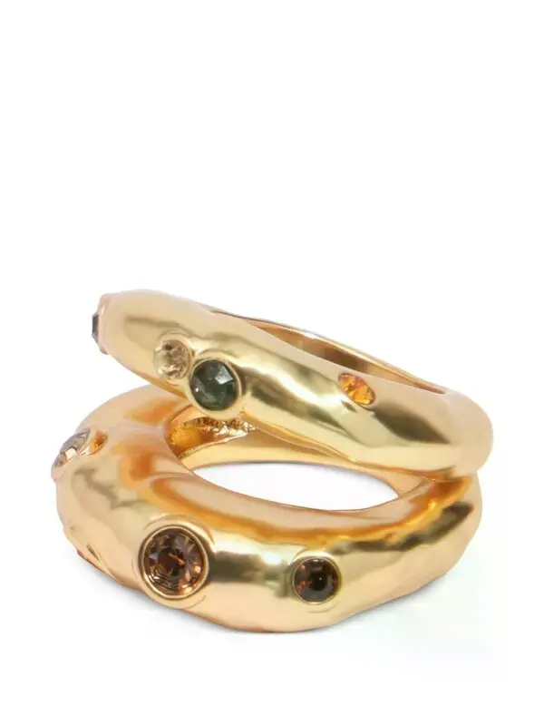 Bimba Y Lola Topaz Crystals Textured Ring