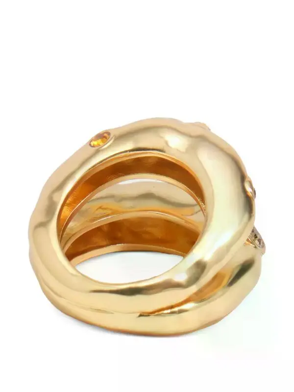 Bimba Y Lola Topaz Crystals Textured Ring