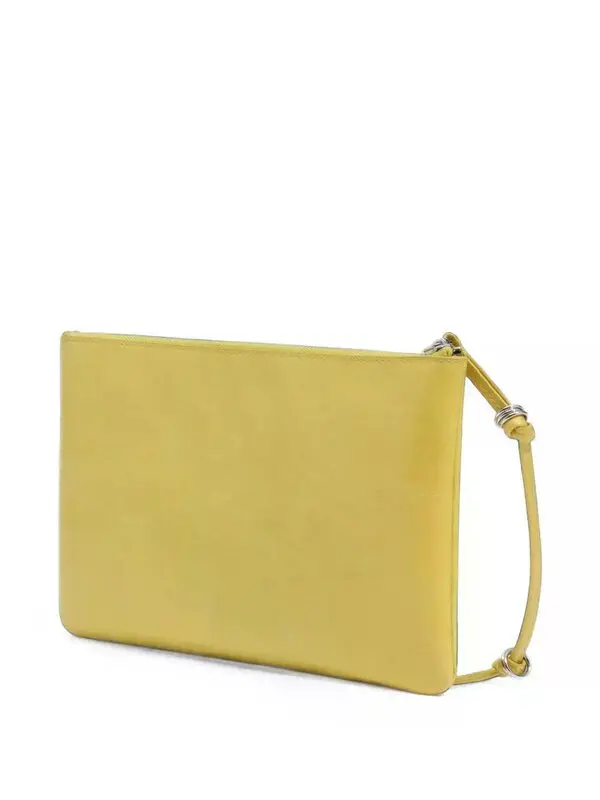Bimba Y Lola Medium Leather Pouch In Lemon