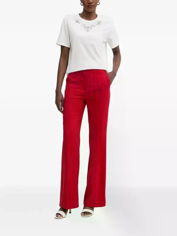 MORGAN Pinstripe Wide-leg Trousers
