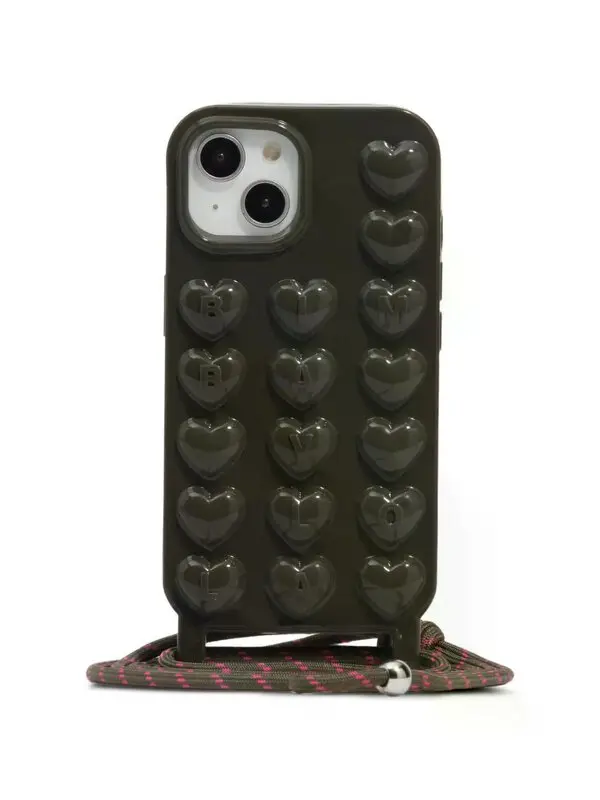 Bimba Y Lola Dark Green Shiny Silicone Case For Iphone 15 - Brown