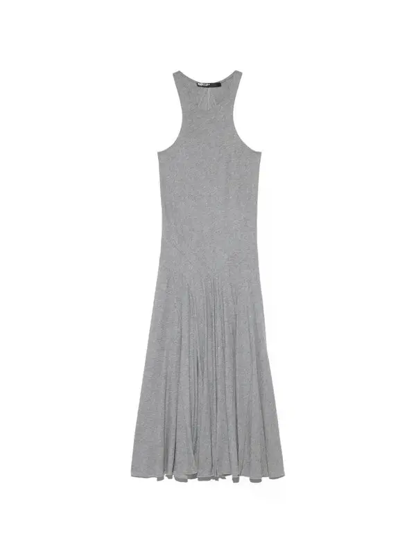 Bimba Y Lola Gray Melange Sleeveless Midi Dress - Grey