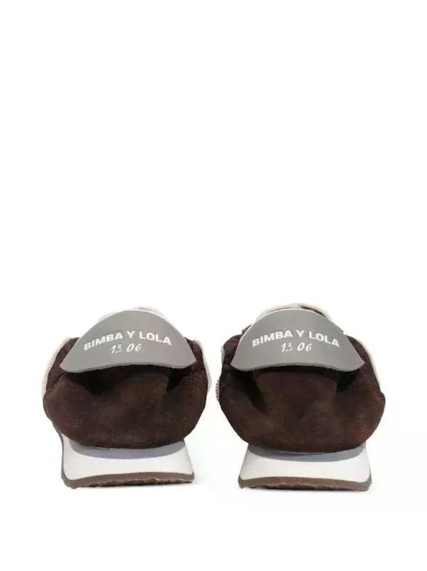 Bimba Y Lola Suede And Nylon Sneakers - Brown