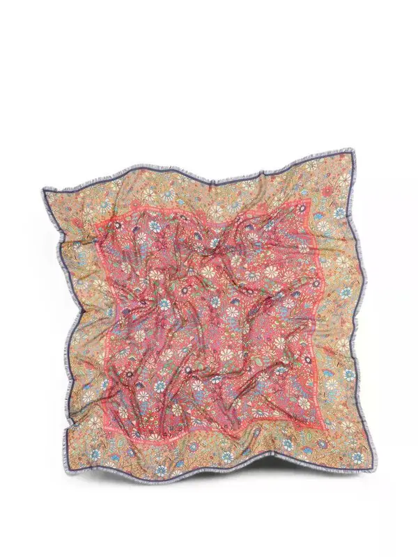 Bimba Y Lola Watermelon Floral Shawl With Logo Frame