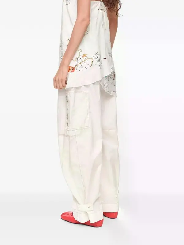 Bimba Y Lola Animal Chain Collage Vest Top With Ruffles