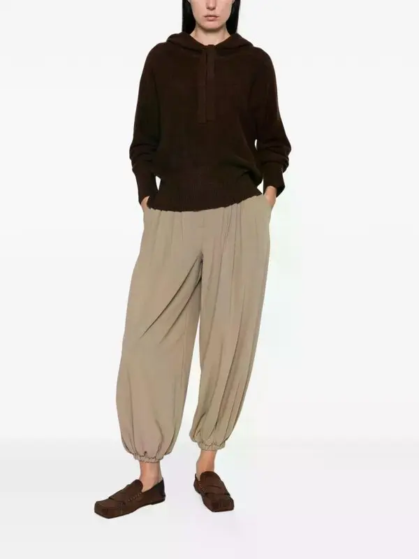 EMERSON RENALDI Ribbed-knit Drawstring Hoodie