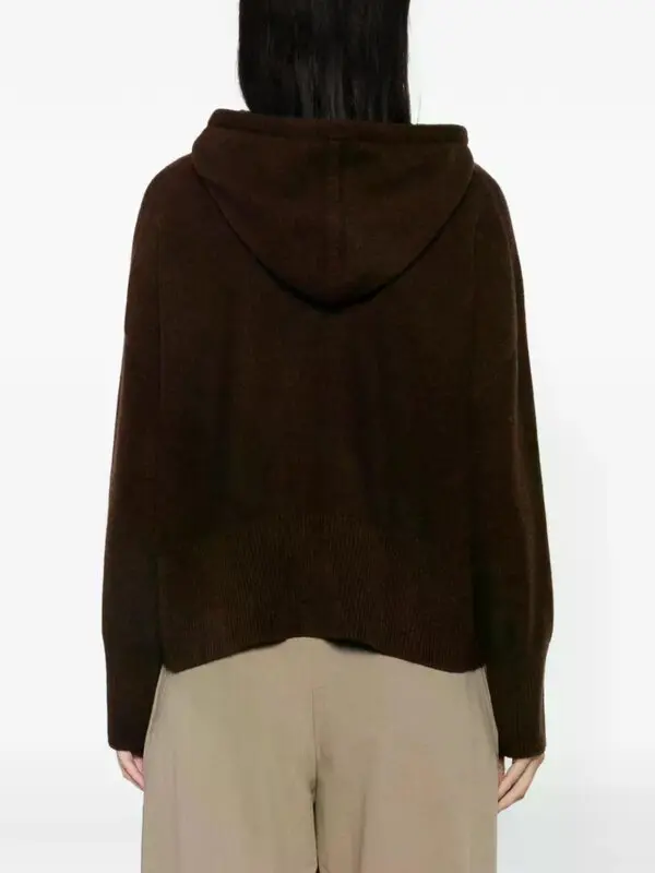 EMERSON RENALDI Ribbed-knit Drawstring Hoodie