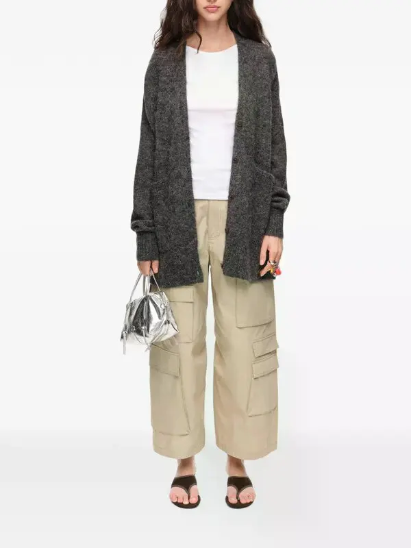 Bimba Y Lola Dark Gray Melange Alpaca Cardigan