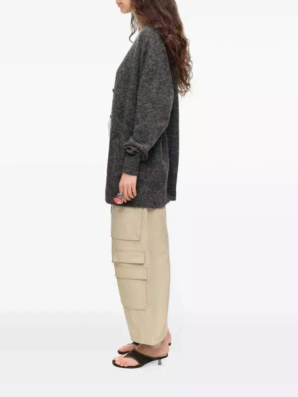 Bimba Y Lola Dark Gray Melange Alpaca Cardigan