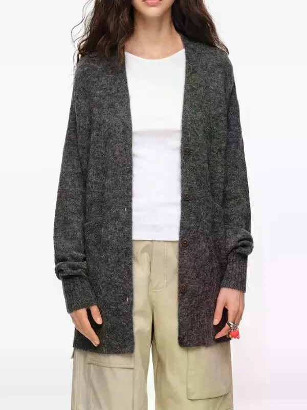 Bimba Y Lola Dark Gray Melange Alpaca Cardigan