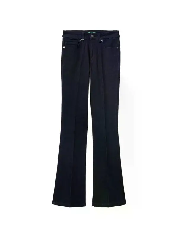 BENETTON Pressed-crease Flared Jeans - Blue