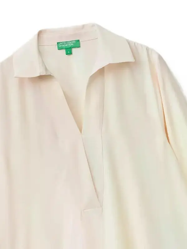 BENETTON V-neck Long-sleeve Blouse