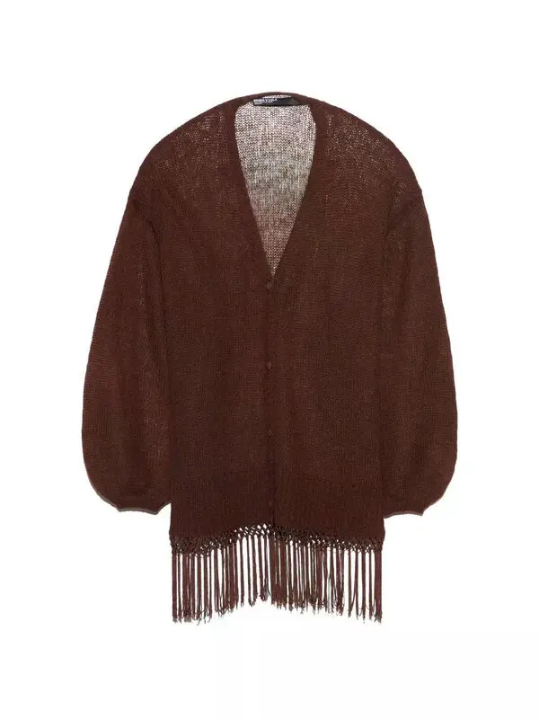 Bimba Y Lola Long Fringed Cardigan