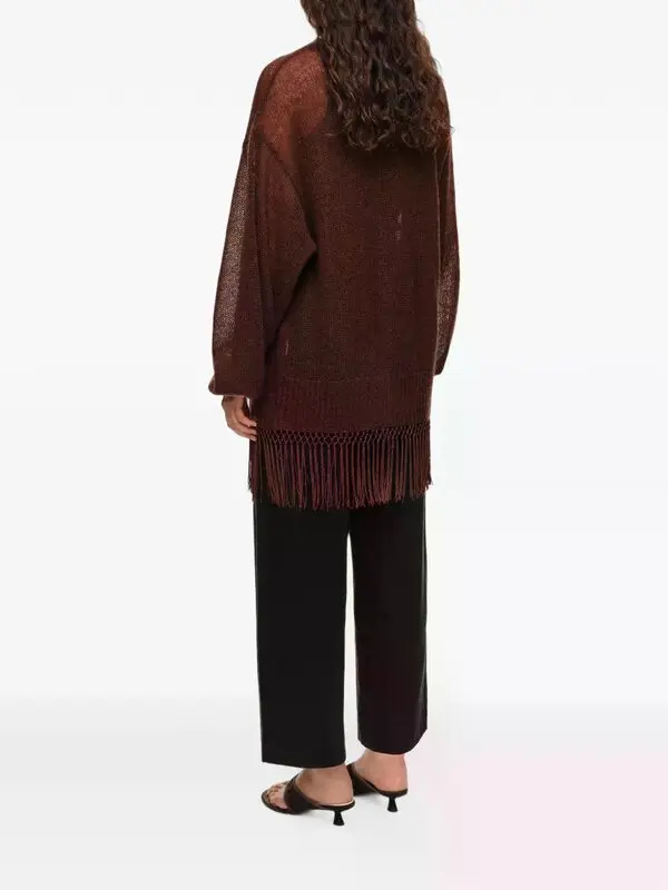 Bimba Y Lola Long Fringed Cardigan