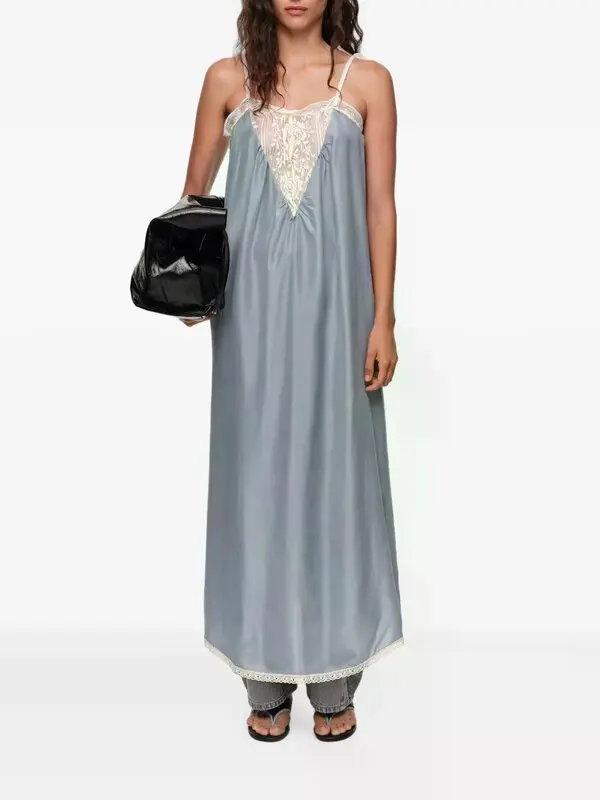 Bimba Y Lola Light Silk Dress With Lace Straps