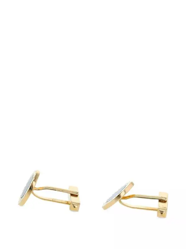 BVLGARI 1980s Onyx Cufflinks