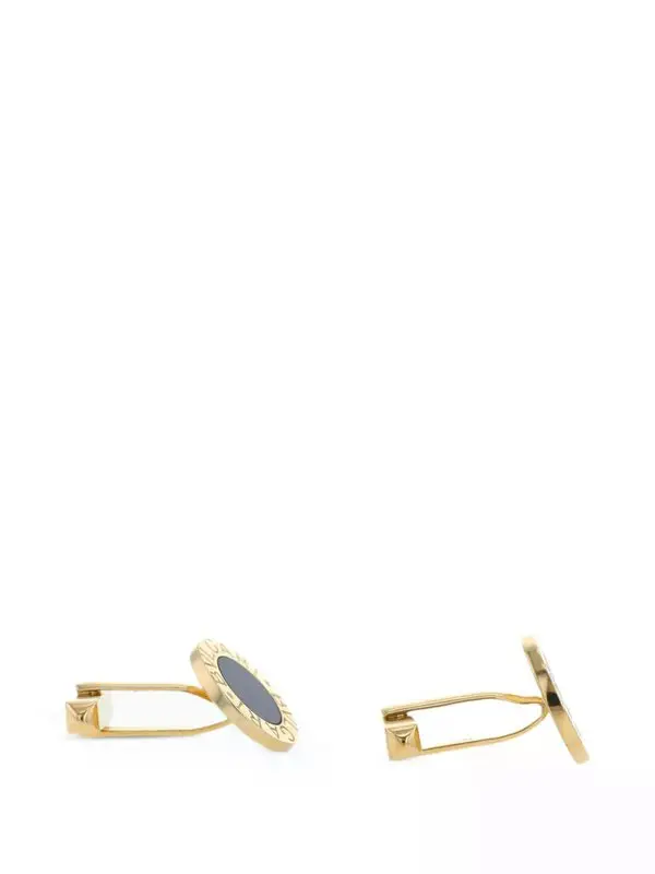 BVLGARI 1980s Onyx Cufflinks