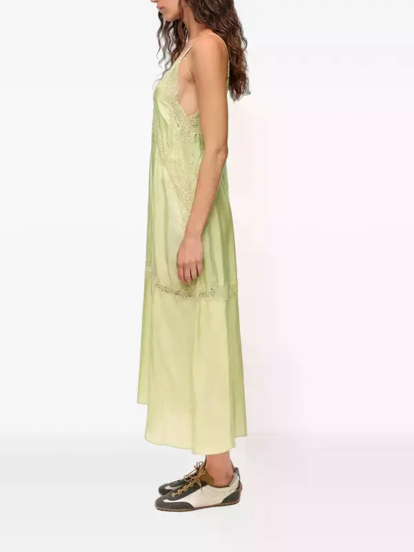 Bimba Y Lola Midi Lace Trim Slip Dress