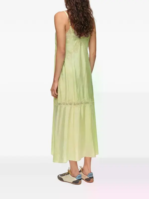 Bimba Y Lola Midi Lace Trim Slip Dress