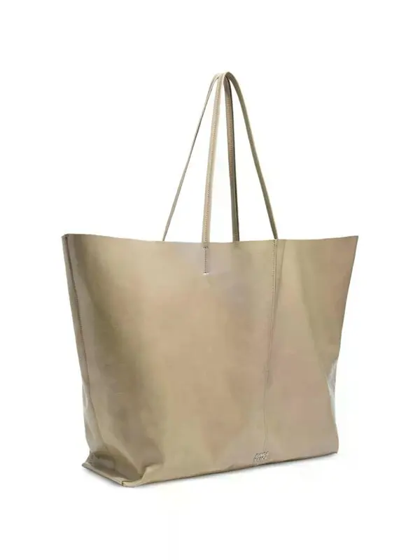 Bimba Y Lola Shiny Sage Leather Maxi Shopper Bag