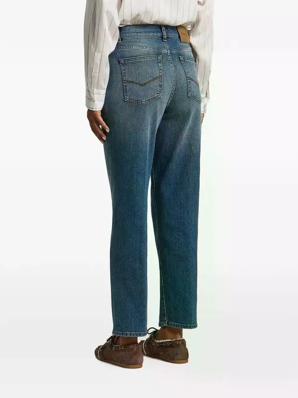 Peserico Faded-effect Straight-leg Jeans