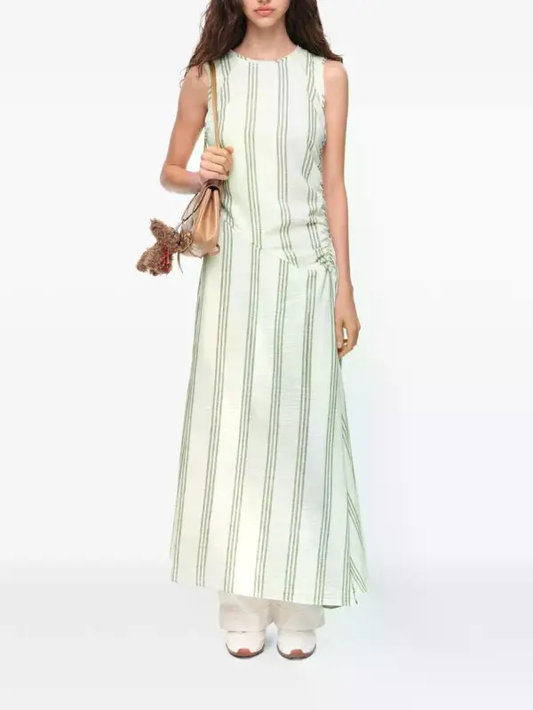 Bimba Y Lola Green Sleeveless Midi Dress - Neutrals