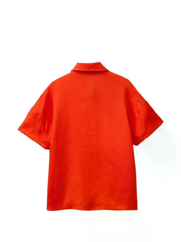 BENETTON Linen Short-sleeve Blouse