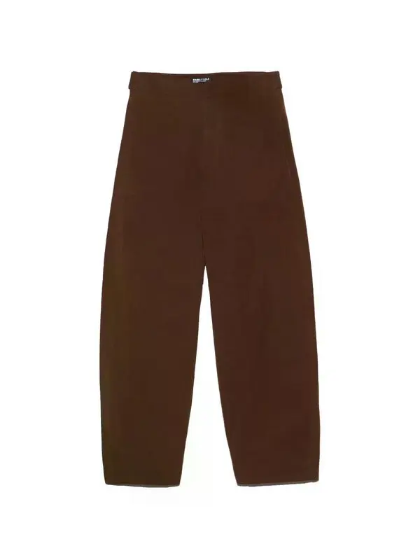 Bimba Y Lola Oak Barrel-leg Trousers With Adjustable Waist - Brown