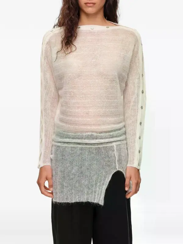 Bimba Y Lola Ribbed Batwing Sleeve Sweater