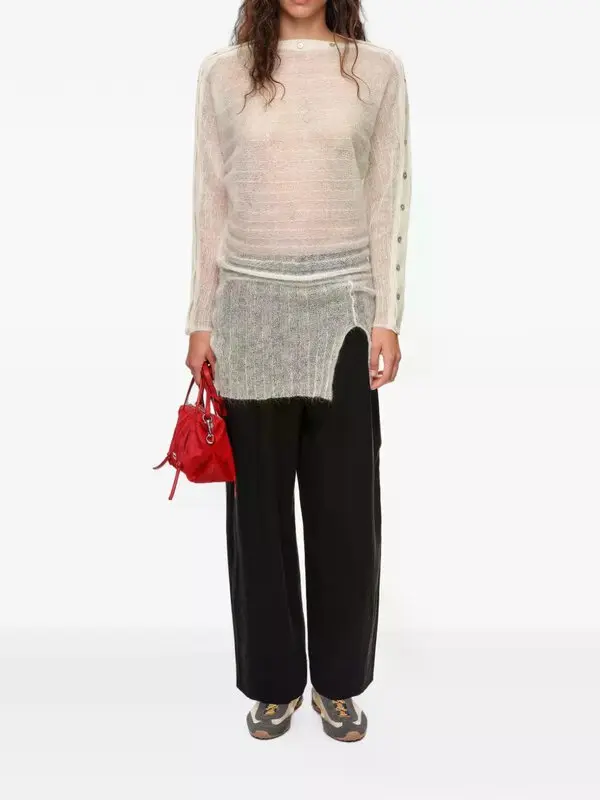 Bimba Y Lola Ribbed Batwing Sleeve Sweater