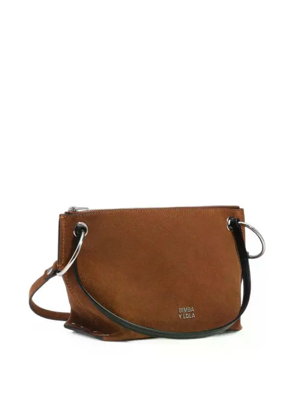 Bimba Y Lola Medium Tobacco-suede Trapecio Bag