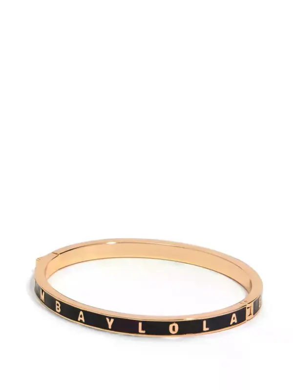 Bimba Y Lola Black Rigid Logo Bracelet