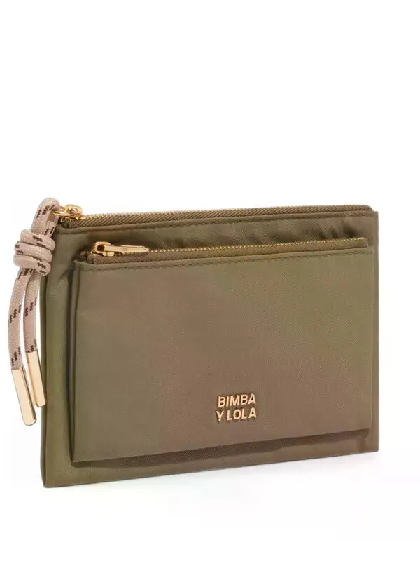 Bimba Y Lola Olive Nylon Pocket Purse