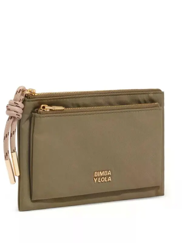 Bimba Y Lola Olive Nylon Pocket Purse - Green